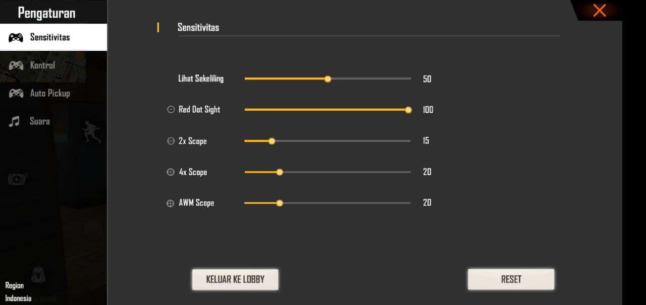 √ Settingan Sensitivitas Free Fire Auto Headshot Terbaik 2021
